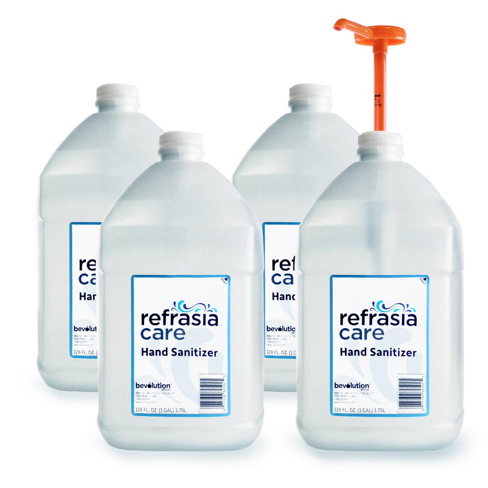 Refrasia Care 4 Gallon Hand Sanitizer w/ Pump | J.L. Hufford